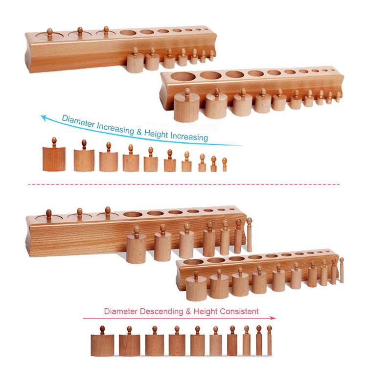 Cylinder Blocks (Beechwood) - JNC Montessori Education